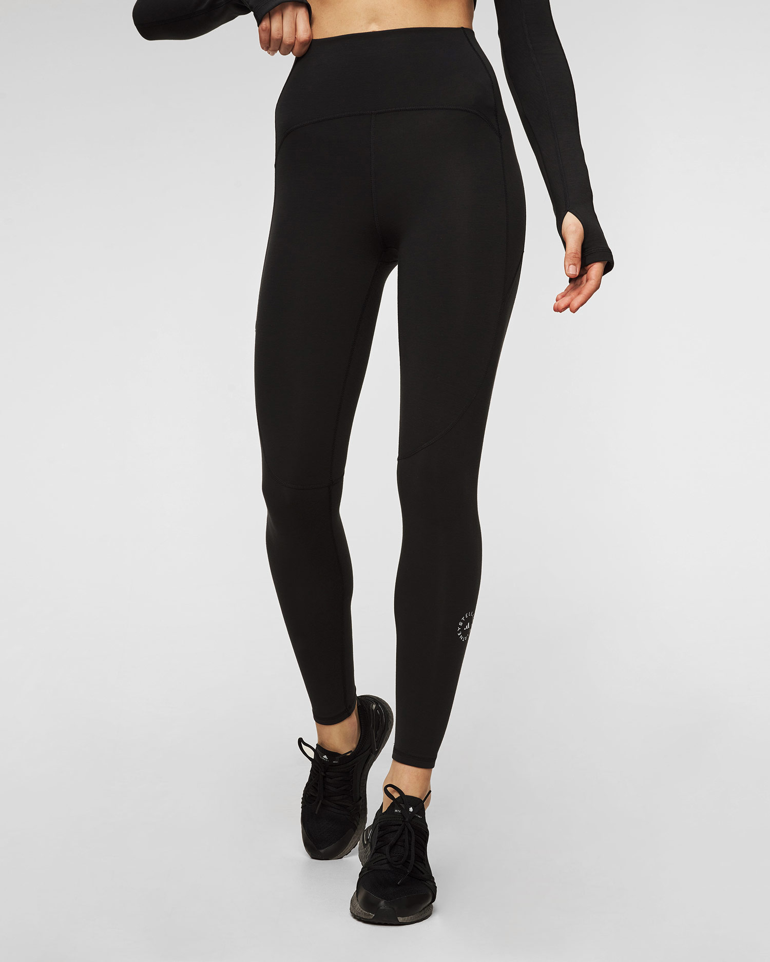 Czarne leginsy damskie Stella McCartney Asmc Tst 7/8 hd9064-black | S ...